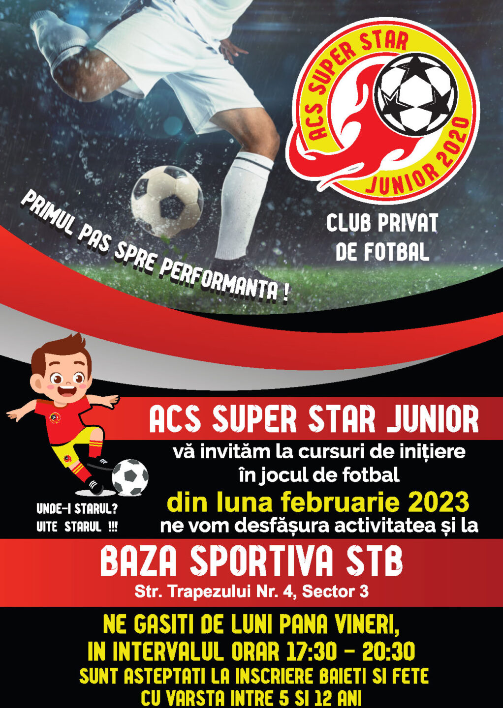 ACS Super Star Junior | Club de fotbal pentru copii
